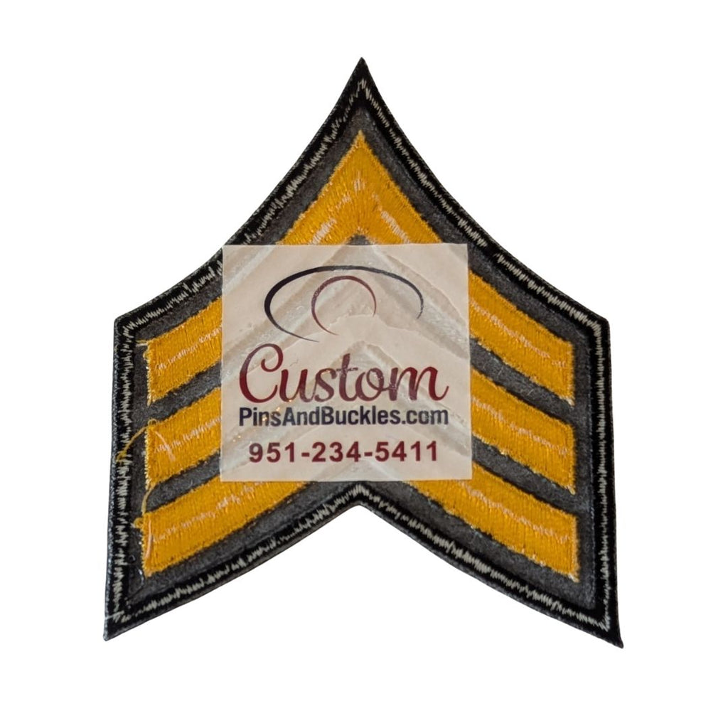 New for 2024 US Veteran Chevron Patch Iron-On – Custom Pins & Buckles