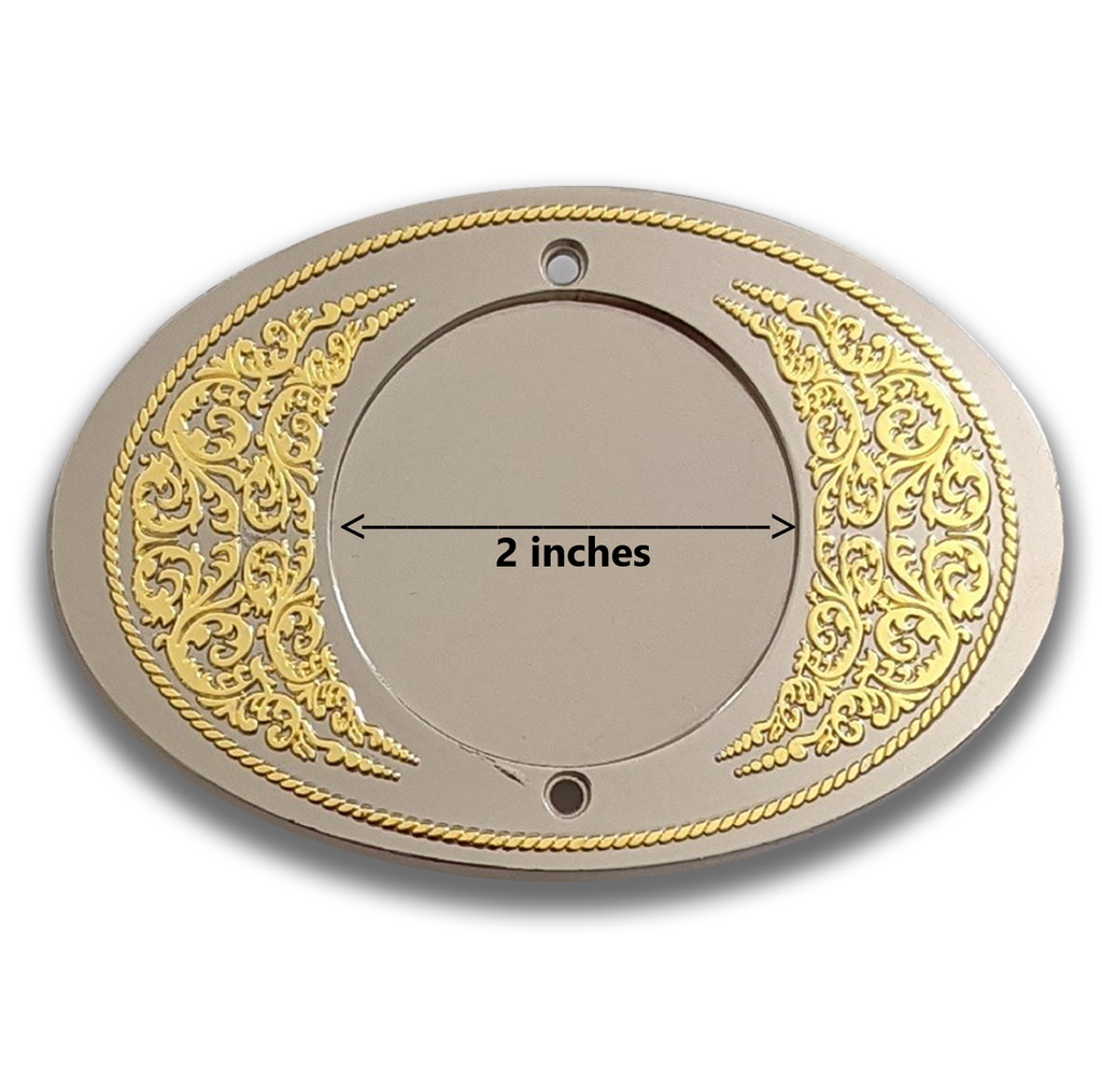 2 INCH Coin Holder Gold and Nickel Belt Buckle – Custom Pins & Buckles