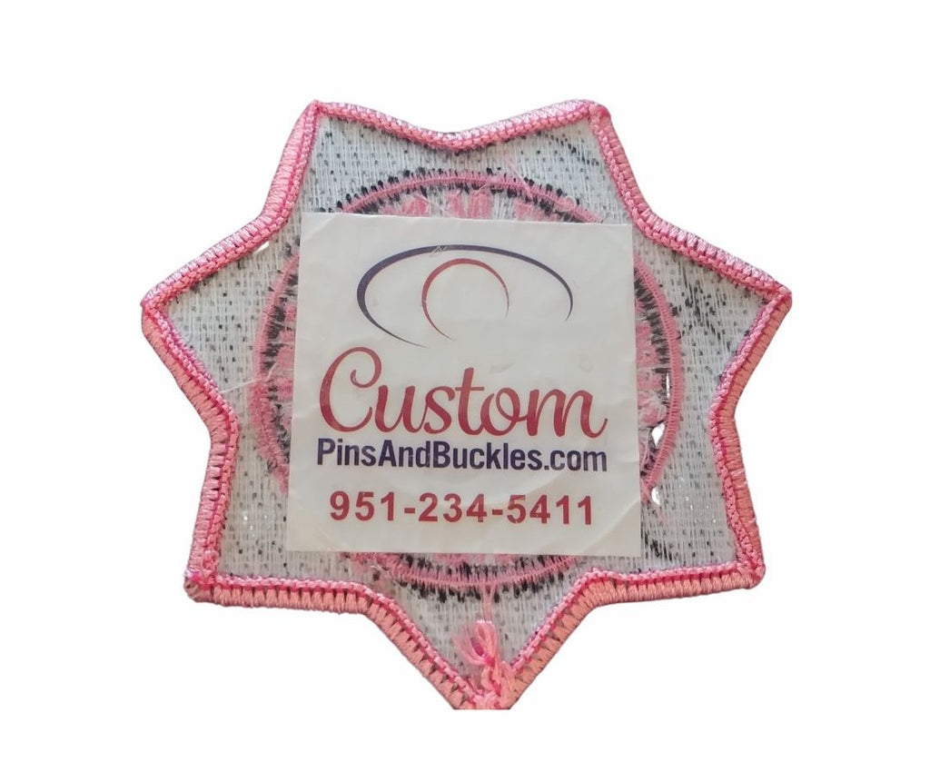Sergeant CDCR Pink Ribbon Star Badge Patch – Custom Pins & Buckles