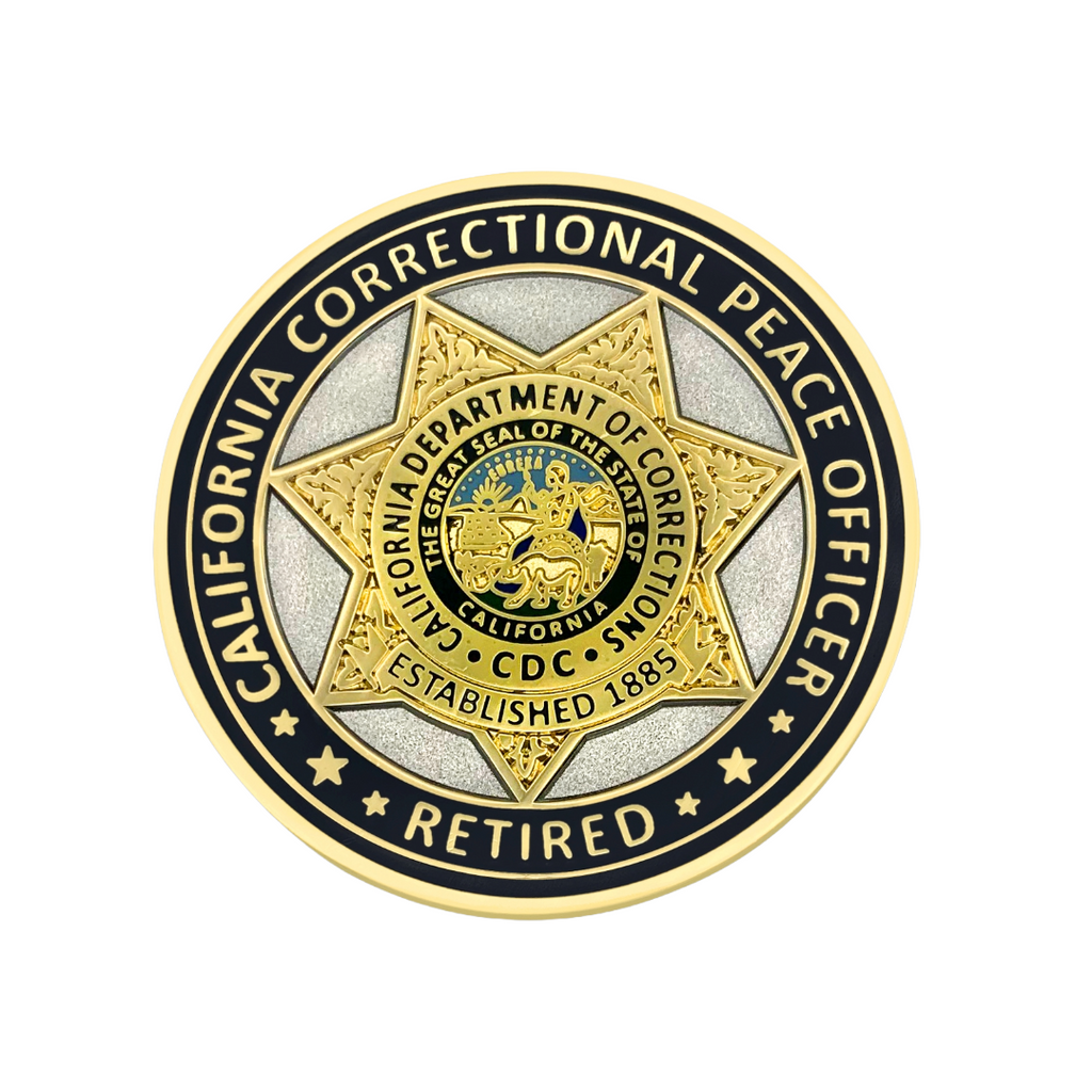 CDC RETIRED Correctional Officer Challenge Coin – Custom Pins & Buckles