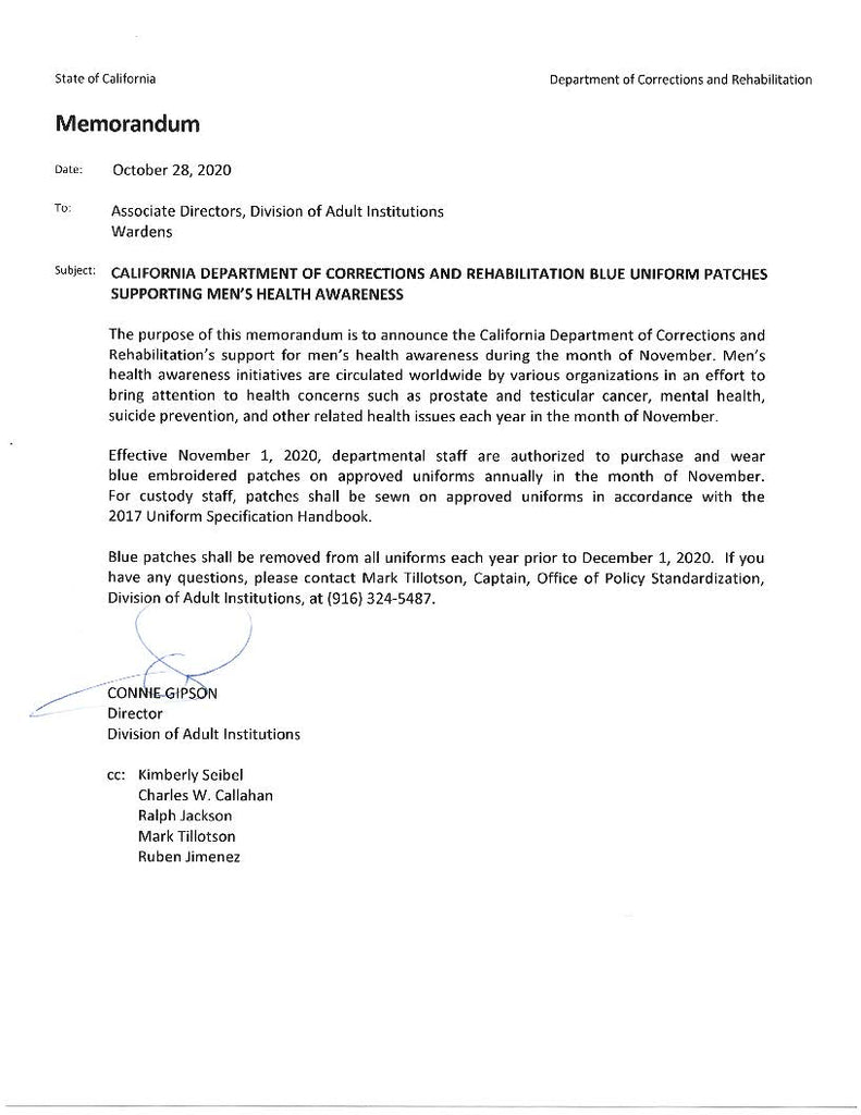 CAPTAIN CDCR Blue Ribbon Star Badge Patch – Custom Pins & Buckles