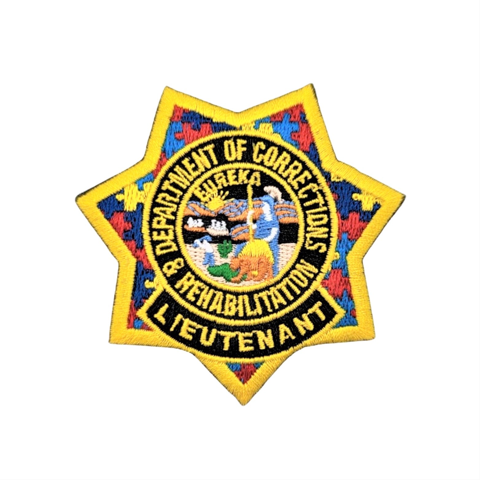 CDCR LIEUTENANT Autism Awareness Ribbon Badge Patch – Custom Pins & Buckles