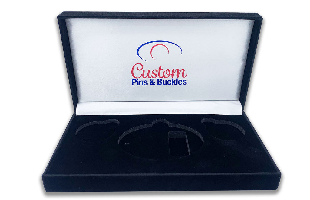 Oval Buckle/Coin/Lapel Pin Velvet Display Box - Empty – Custom Pins ...