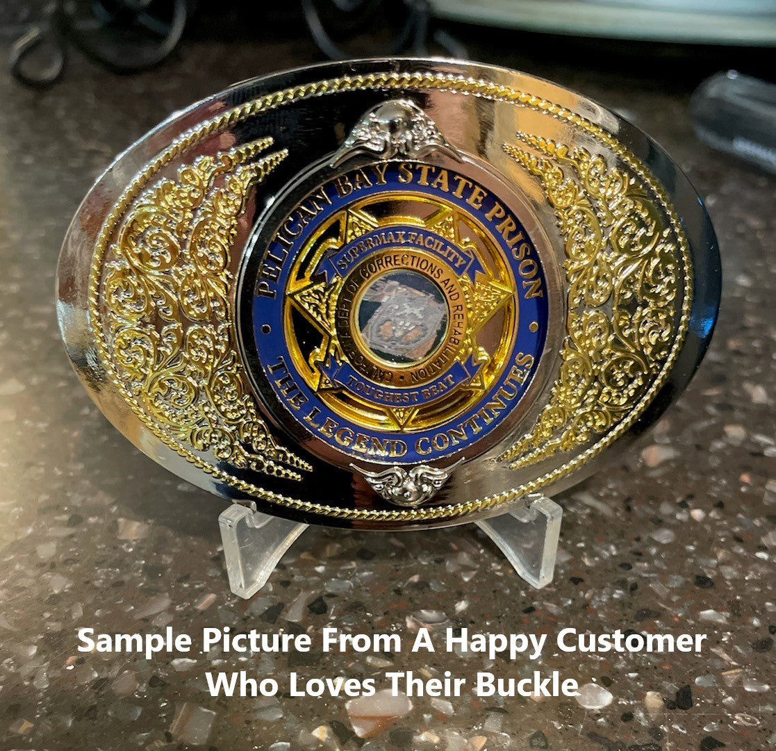 1.75 INCH Coin Holder Gold and Nickel Belt Buckle – Custom Pins & Buckles