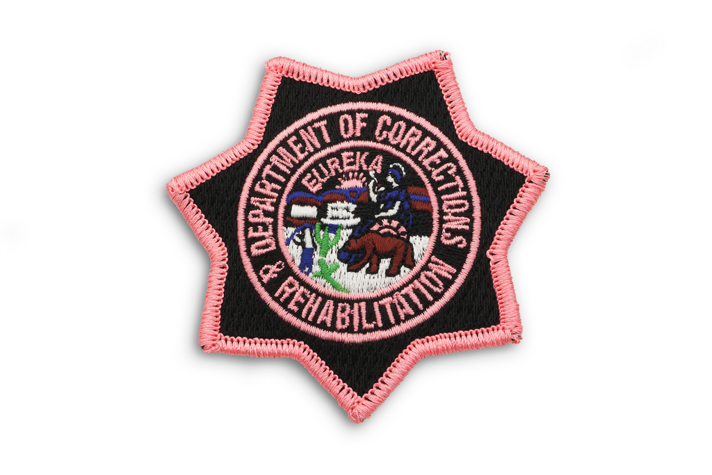 CDCR Pink Ribbon Star Badge Patch – Custom Pins & Buckles