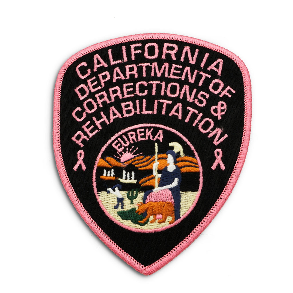 CDCR SHIELD Pink Ribbon CDCR Arm Patch – Custom Pins & Buckles